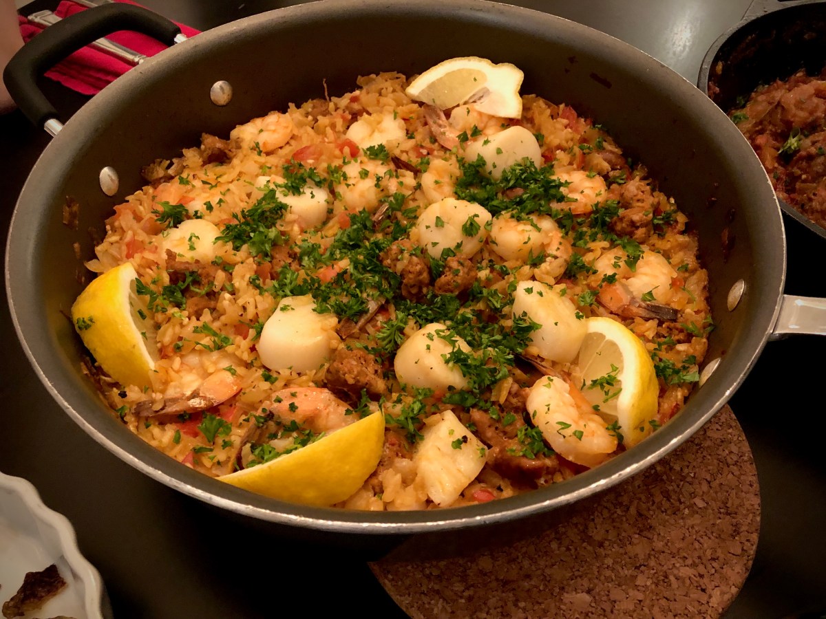 Shrimp, Scallop and Chorizo Paella – Eat the World TO